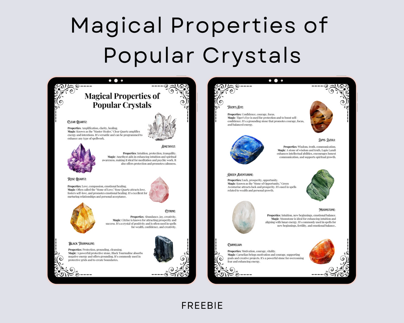 FREE Magical Properties of Popular Crystals – Morgana Magick Shop