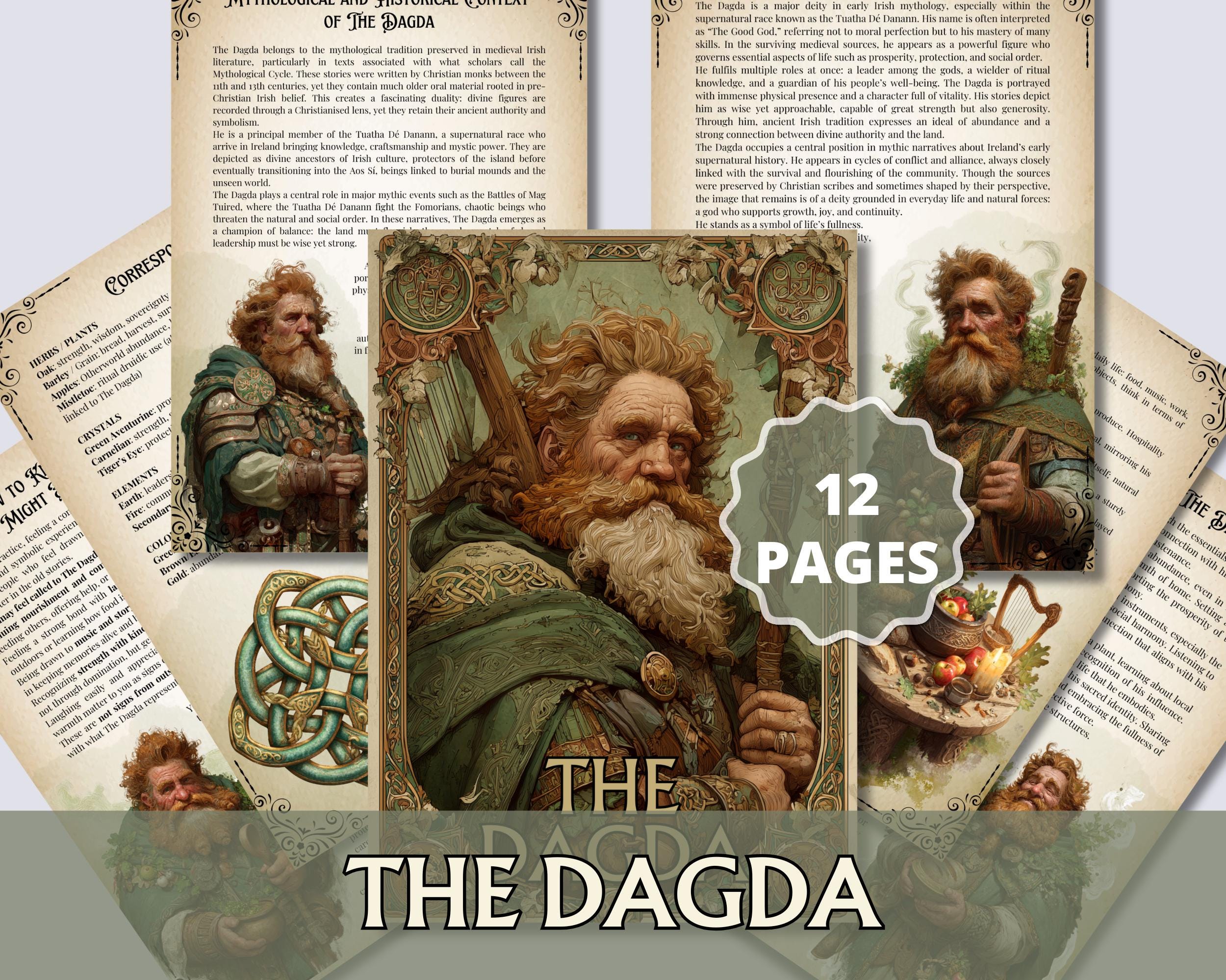 The Dagda Grimoire Pages Printable | Celtic God of Abundance PDF | Boo ...