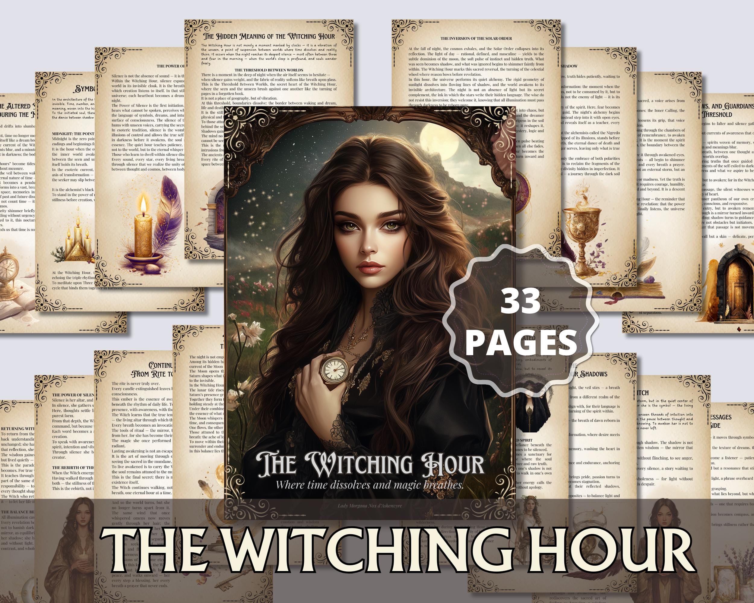 The Witching Hour | Printable Grimoire | Witchcraft Journal PDF, Book ...